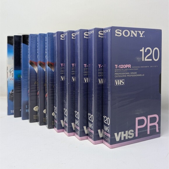 Sony | Media | 1 Pack Sony 6 Hour Vhs Tapes T12 Premium Grade Blank Vhs ...